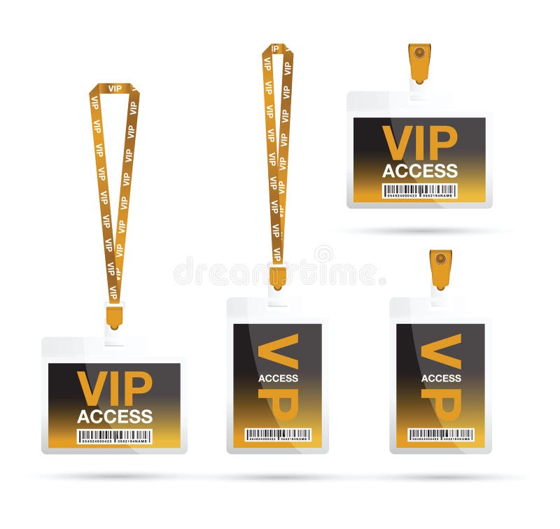 Vip lanyard stock vector. Illustration of name, cover - 76520943