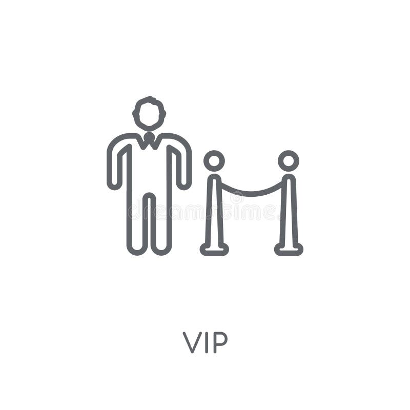 Vip Pass Linear Icon. Modern Outline Vip Pass Logo Concept On Wh Stock ...