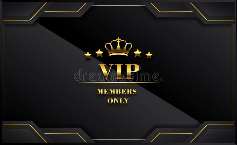Luxury Gold Vip Member Invitation Stock Illustration - Illustration of ...