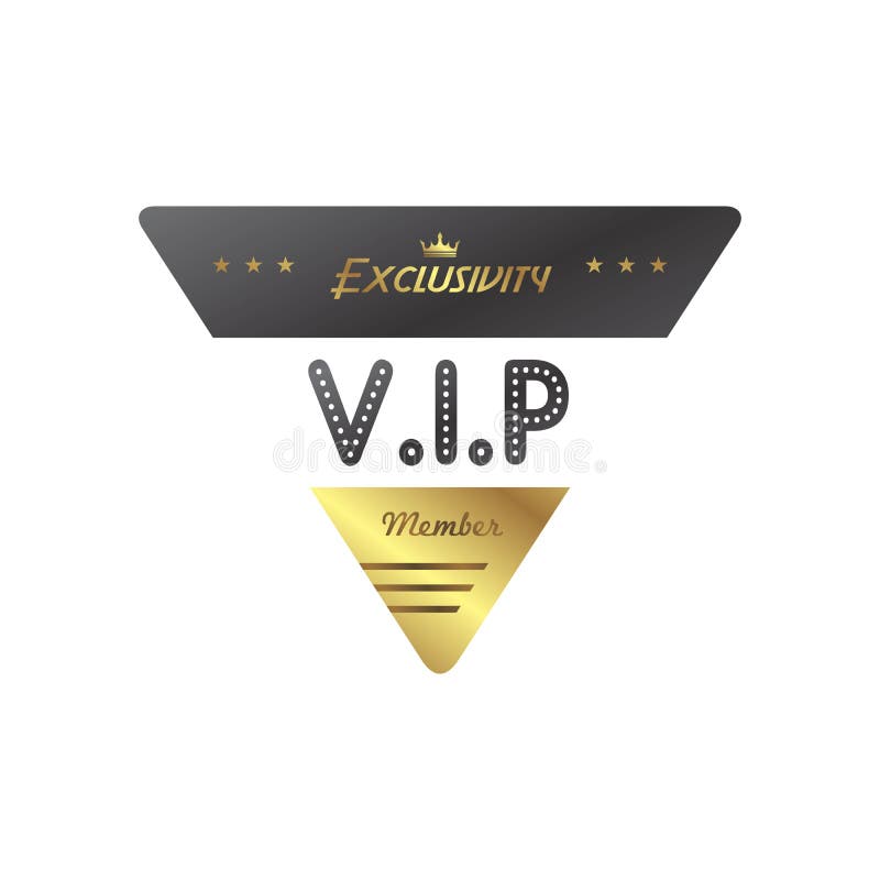 VIP Member Badge on Black Card with Floral Pattern Stock Vector ...