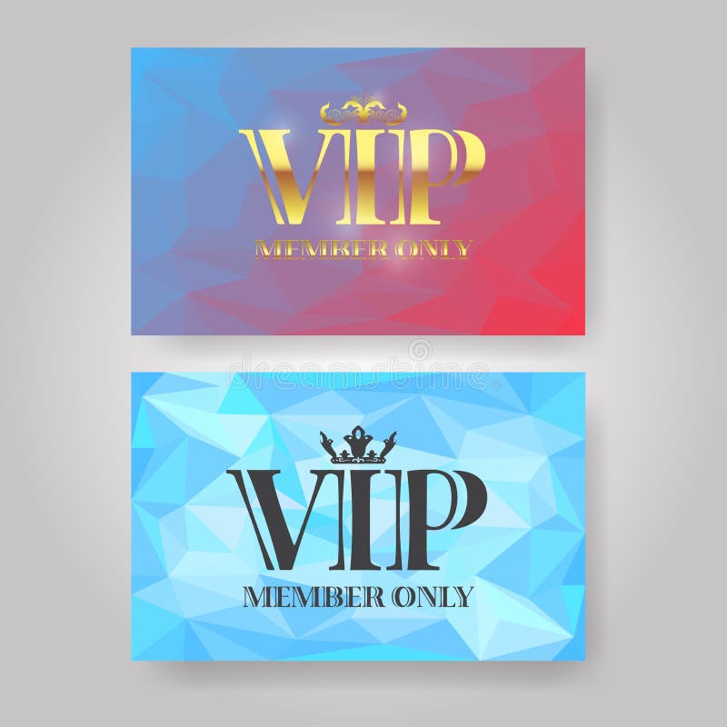 VIP Member Card Design Template Stock Vector - Illustration of blank ...
