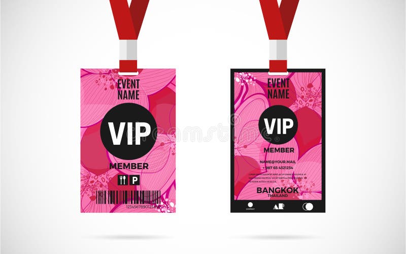Vip Member Card Set Vector Design Illustration Stock Vector ...