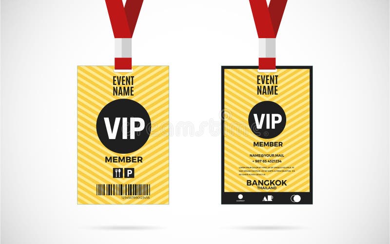 Staff Id Card Set Vector Design Illustration Stock Vector ...