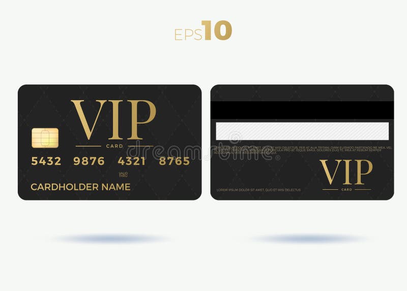 Vip Member Card Set Vector Design Illustration Stock Vector ...