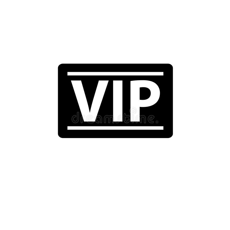 Vip Member Card Solid Flat Vector Icon Isolated on White Background ...