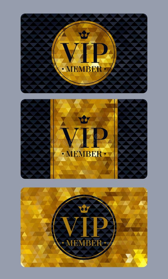VIP Member Cards with Abstract Background Stock Vector - Illustration ...