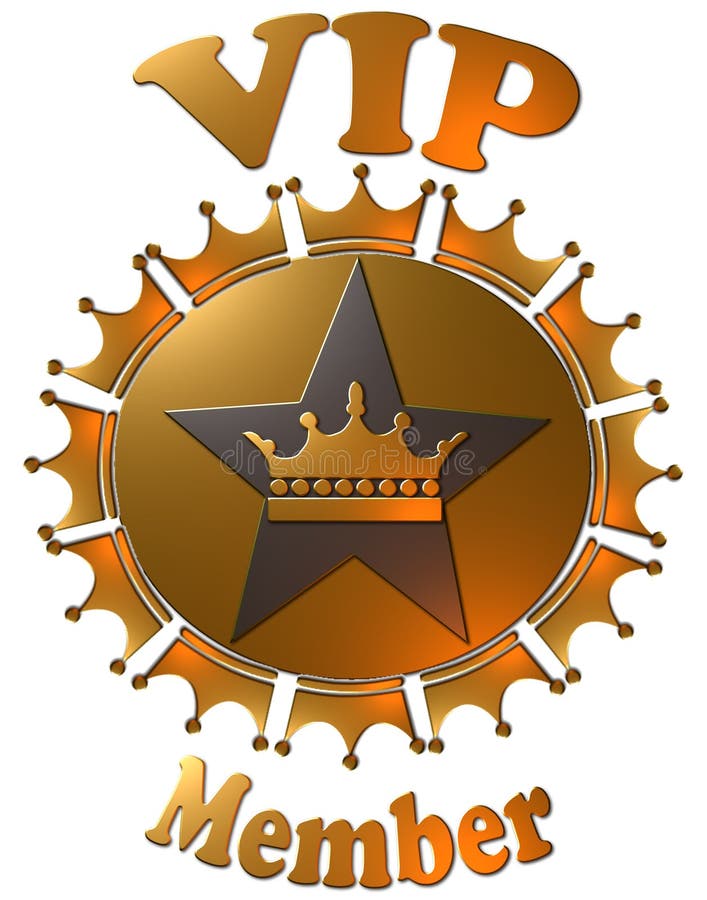 VIP Member Crowns & Star Stock Illustration - Illustration of business ...