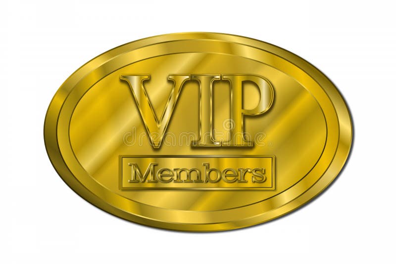 VIP Member Gold Seal stock illustration. Illustration of trademark ...