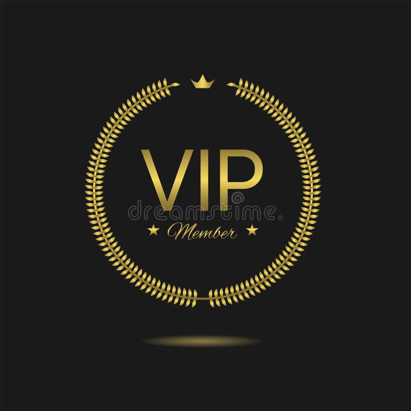 Vip Member Golden Laurel Wreath Label Stock Vector - Illustration of ... Vip Member Golden Laurel Wreath Label Stock Vector - Illustration of ...