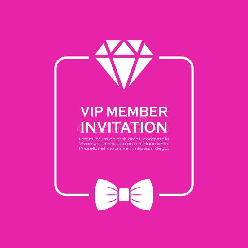 Vip Member Invitation Card Design Stock Vector - Illustration of area ...