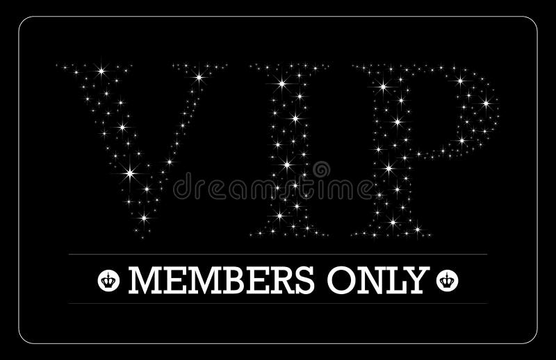 VIP Members only Card Design Stock Vector - Illustration of crown ...