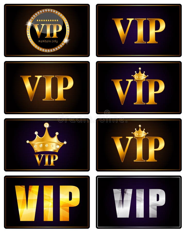 VIP Members Card Set Vector Illustration Stock Vector - Illustration of ...