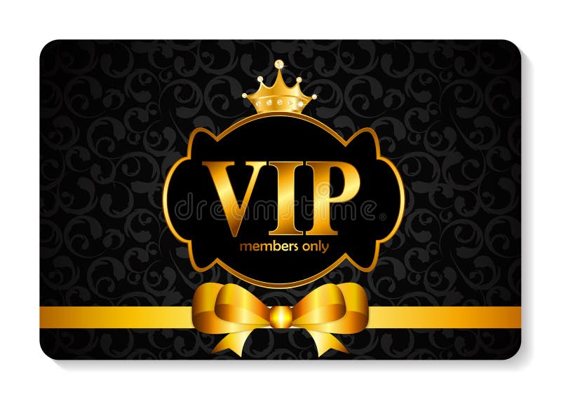 VIP Members Card Vector Illustration Stock Vector - Illustration of ...