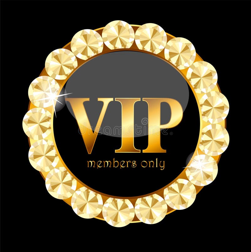 VIP Members Label Vector Illustration Stock Vector - Illustration of ...