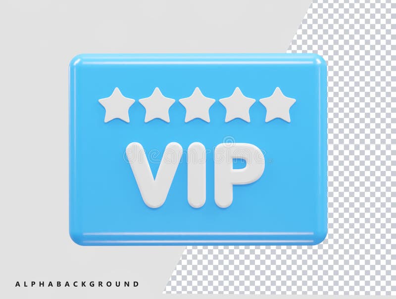 Vip Membership Icon Vector Illustration Element 3d Rendering ...