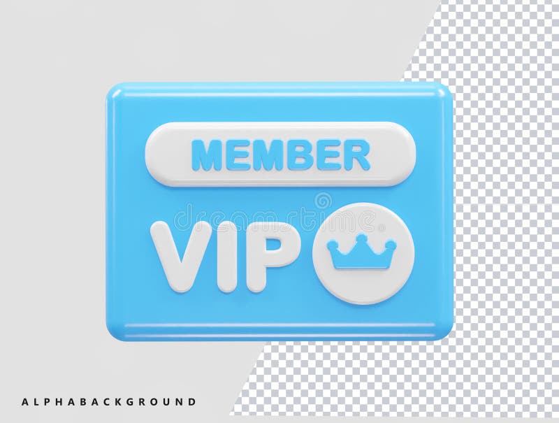 Vip Membership Icon Vector Illustration Element 3d Rendering ...