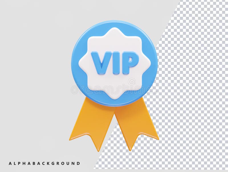 Vip Membership Icon Vector Illustration Element 3d Rendering ...