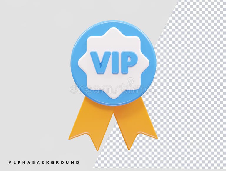 Vip Membership Icon Vector Illustration Element 3d Rendering ...