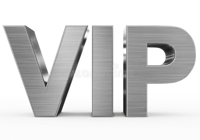 VIP Metal - 3d Letters on White Stock Illustration - Illustration of ...