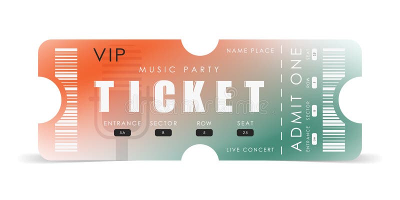 VIP Modern Ticket Card Template. Vector Illustration. Stock ...