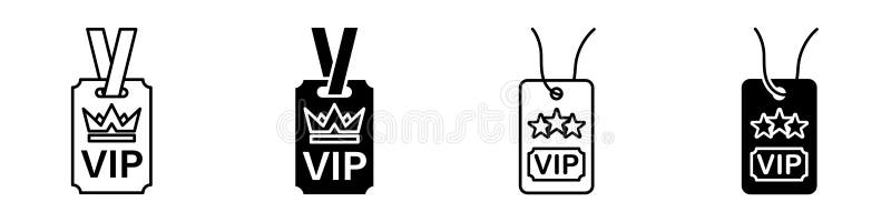 VIP neck tag icon vector stock illustration. Illustration of entrance ...