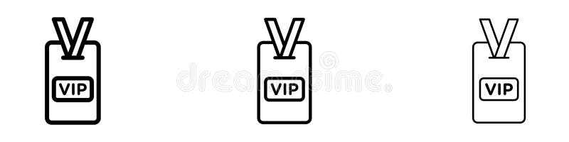 VIP neck tag icon vector stock vector. Illustration of sign - 348391238