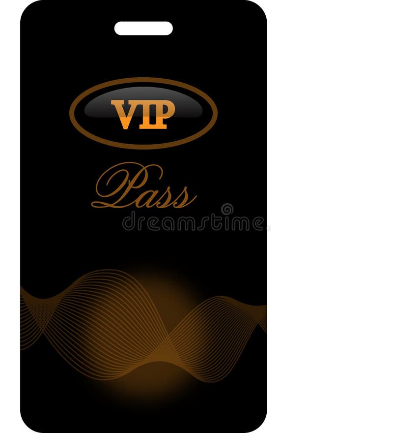 VIP pas vector illustratie. Illustration of casino, belangrijk - 19759231