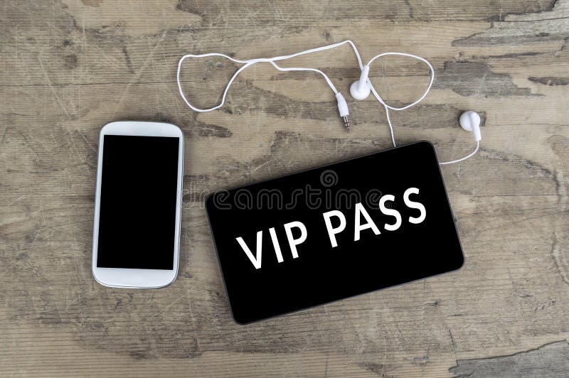 Vip Pass on Digital Tablet Computer. Stock Image - Image of ...