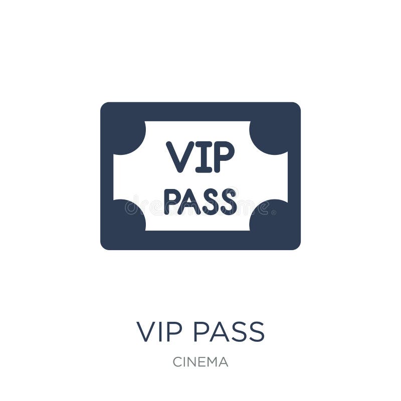 Vip Pass Icon. Trendy Flat Vector Vip Pass Icon on White Background ...