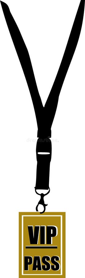 Set of Lanyard and Badge. Metal Piece. Plastic Badge. Template for ...