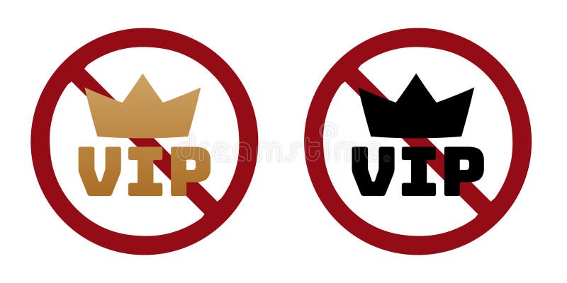 Vip Person Ban Prohibit Icon. Not Allowed Vip Stock Vector ...