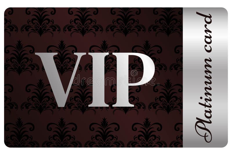 VIP Platinum Card with a Luxurious Pattern. Stock Vector - Illustration ...