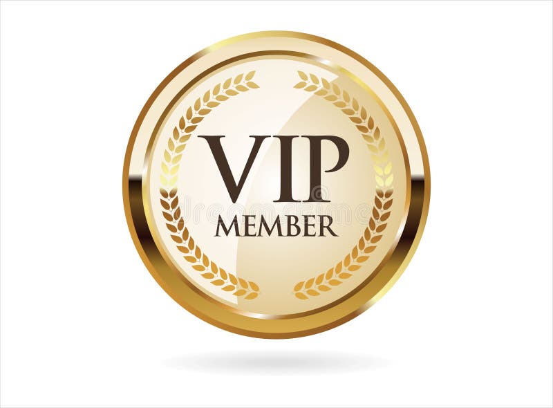 VIP Premium Membership Golden Badge on White Background Stock Vector ...