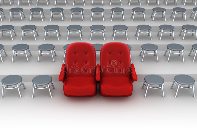 Vip seats concept stock illustration. Illustration of film - 20132869