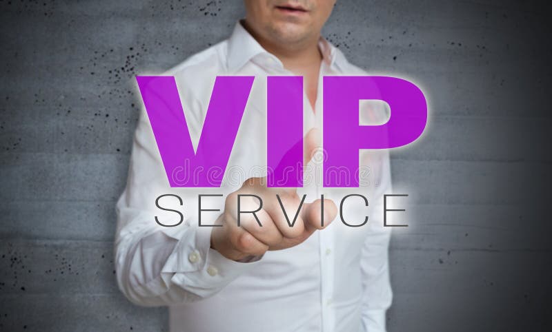 Vip Service Touchscreen is Operated by Man Stock Photo - Image of ...