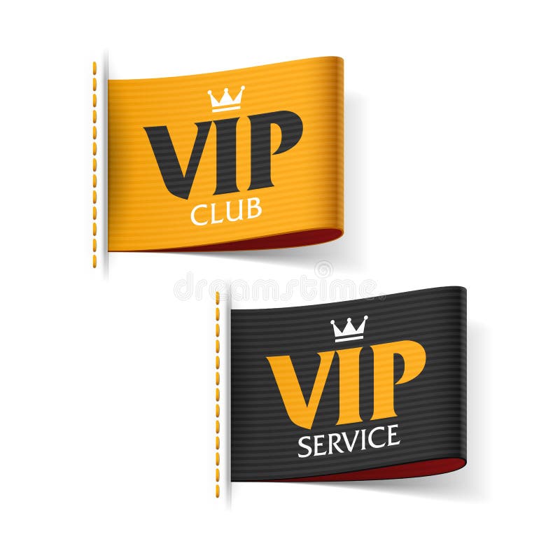 VIP Service and VIP Club Labels Stock Vector - Illustration of ...