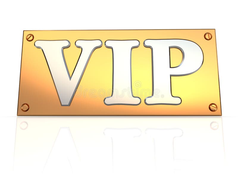 Vip sign stock illustration. Illustration of metal, text - 13132576