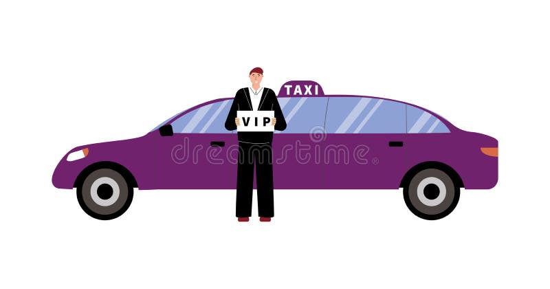 Vip Taxi Illustration stock vector. Illustration of automobile - 205978775