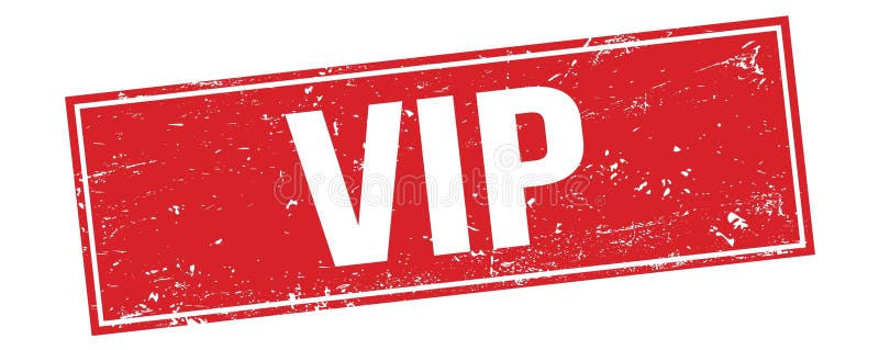 VIP Text on Red Grungy Rectangle Stamp Stock Illustration ...