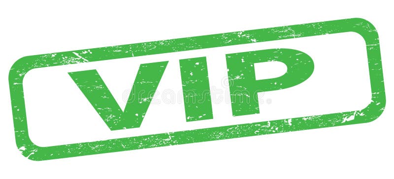 VIP Text Written on Green Rectangle Stamp Stock Photo - Image of word ...