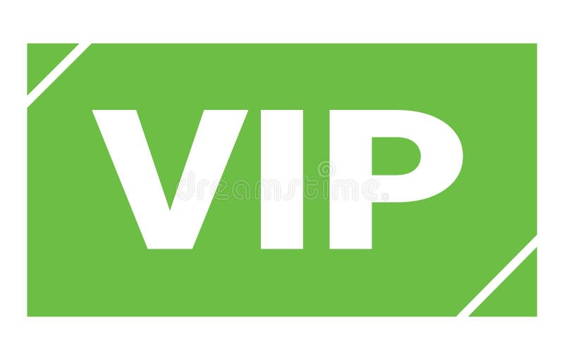 VIP Text Written on Green Stamp Sign Stock Illustration - Illustration ...