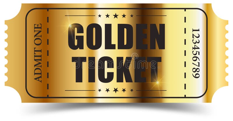 Realistic Golden Vip Ticket Stock Vector - Illustration of entrance ...