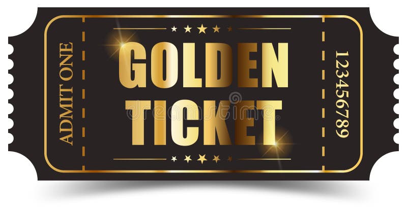 Realistic Golden Vip Ticket Stock Vector - Illustration of design ...