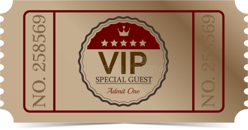 VIP ticket stock illustration. Illustration of labels - 37644434