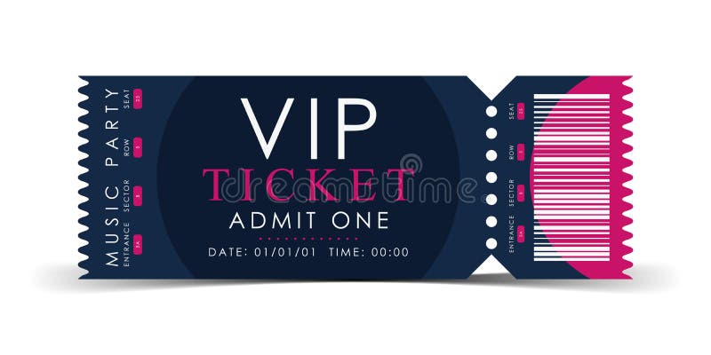 VIP Ticket Design Template. Vector Illustration. Stock Vector ...