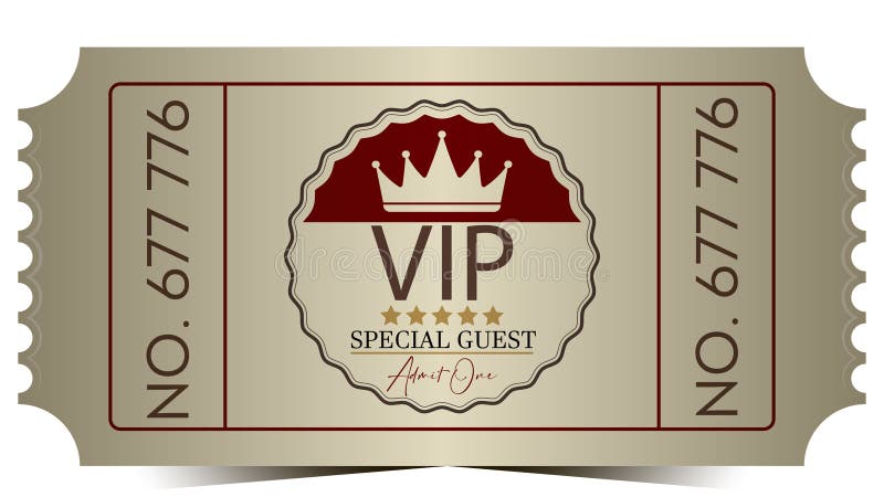 VIP Ticket stock vector. Illustration of font, stamp - 206124424