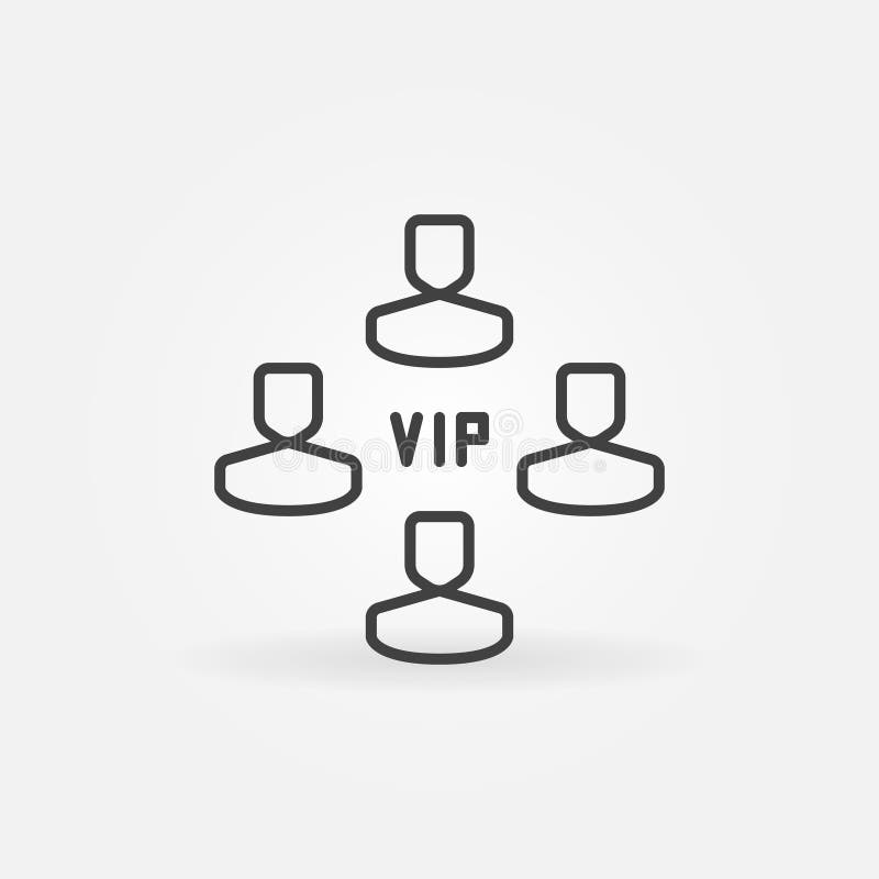 VIP Vector Concept Linear Icon Stock Vector - Illustration of account ...
