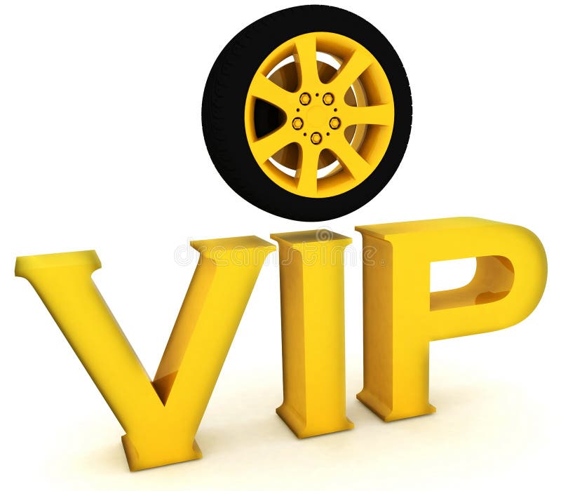 Vip with a wheel stock illustration. Illustration of style - 19951102