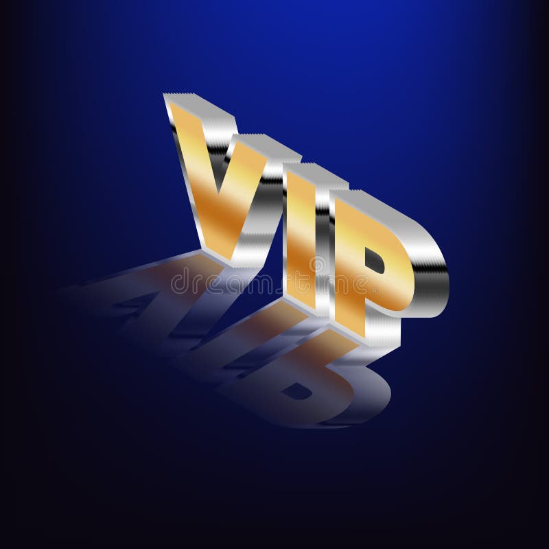 VIP Word Highlighted on a Blue Background. Vector Illustration Stock ...
