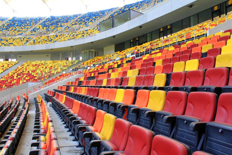 Vip Zone at National Arena Stadium Stock Image - Image of blue, play ...